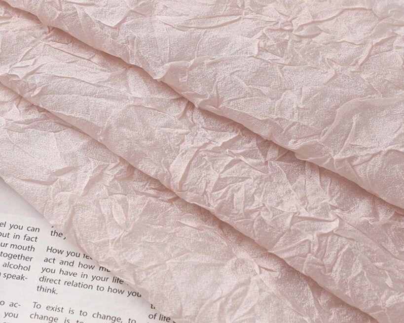 Embossed Wrinkled Pleat Fabrics, Plain Fashion Pleated Fabrics, Soft ...