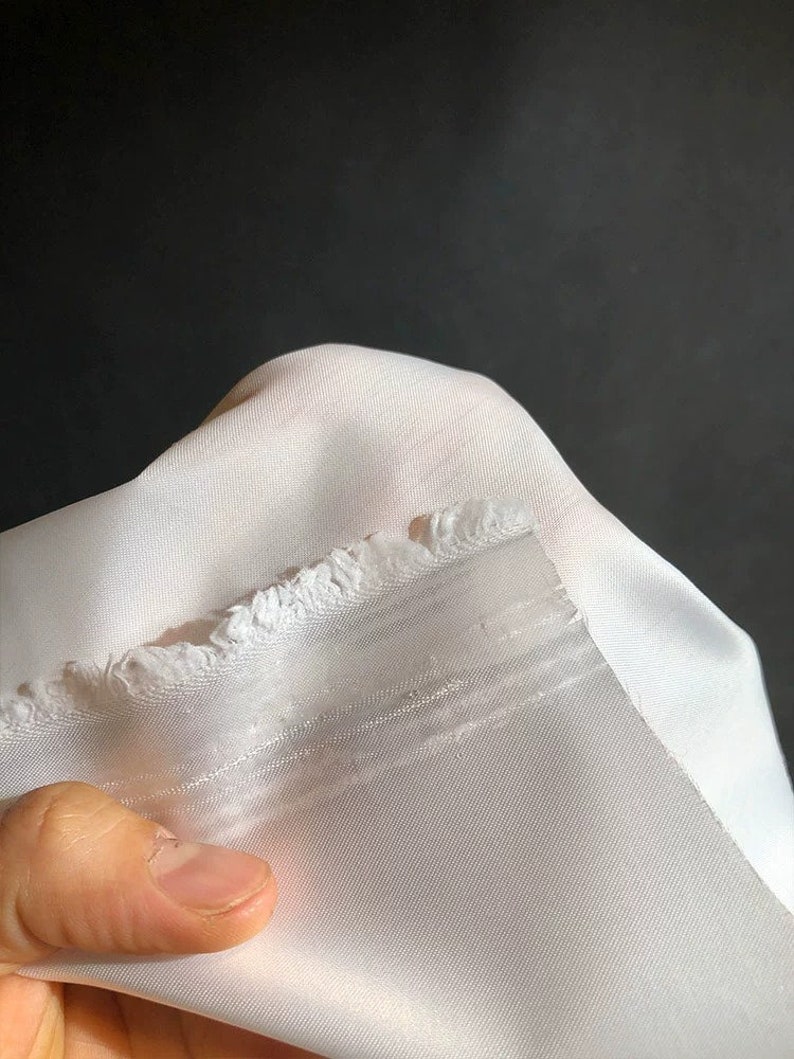Couture White Satin Fabrics, Shiny Silky Mermaid Fabrics, Reflective ...