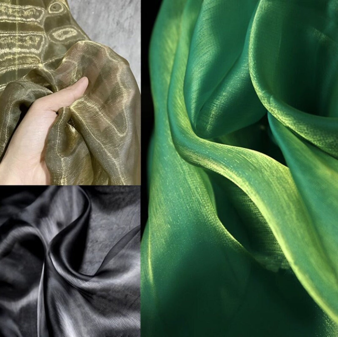 Aqua See-through Sewing Fabric, Liquid Texture Mesh Fabrics, Metallic ...