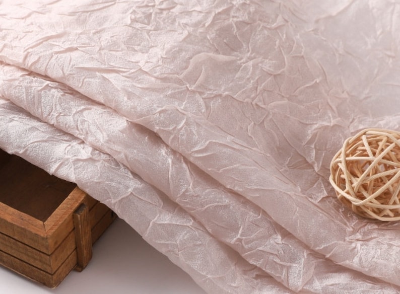 Embossed Wrinkled Pleat Fabrics, Plain Fashion Pleated Fabrics, Soft ...