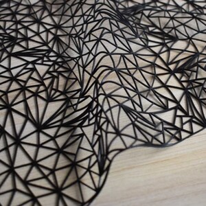 Black 3D TPU Fabric, Spatial Illusion Fabrics, Creative Openwork Soft ...