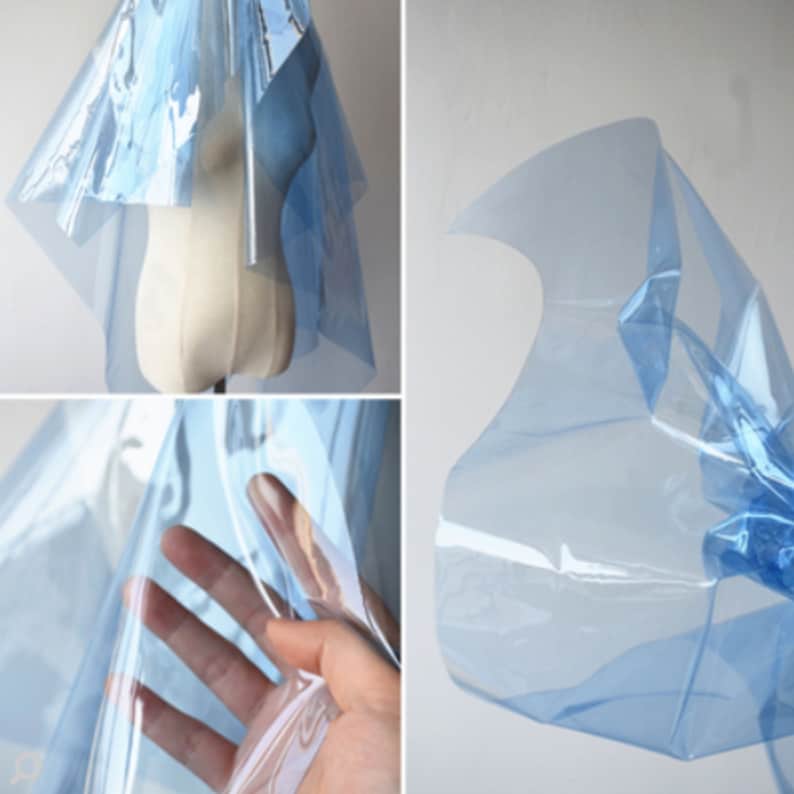 Light Blue Transparent TPU Fabric Half Yard Soft Clear TPU - Etsy