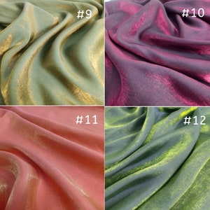 Metallic Glossy Glass Silk Fabric, Gradient Satin Mermaid Fabric ...
