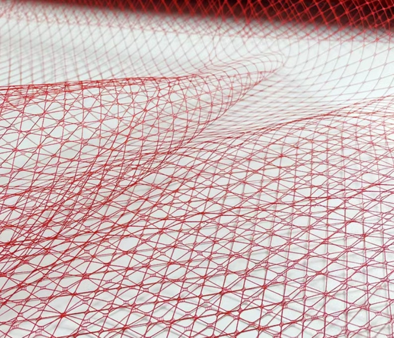 Red Rhombus Mesh Fabric, Hard Wire Mesh Tulle Fabric, DIY Openwork ...