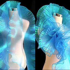 Pink Laser Pleated Organza Fabric, Ruffle One Yard Fabric, 15cm Wide 3D ...