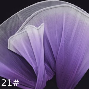 Gradient Sheer Pleated Fabric, Hard Yarn Ruffle Fabric, Mesh 3D Folds ...