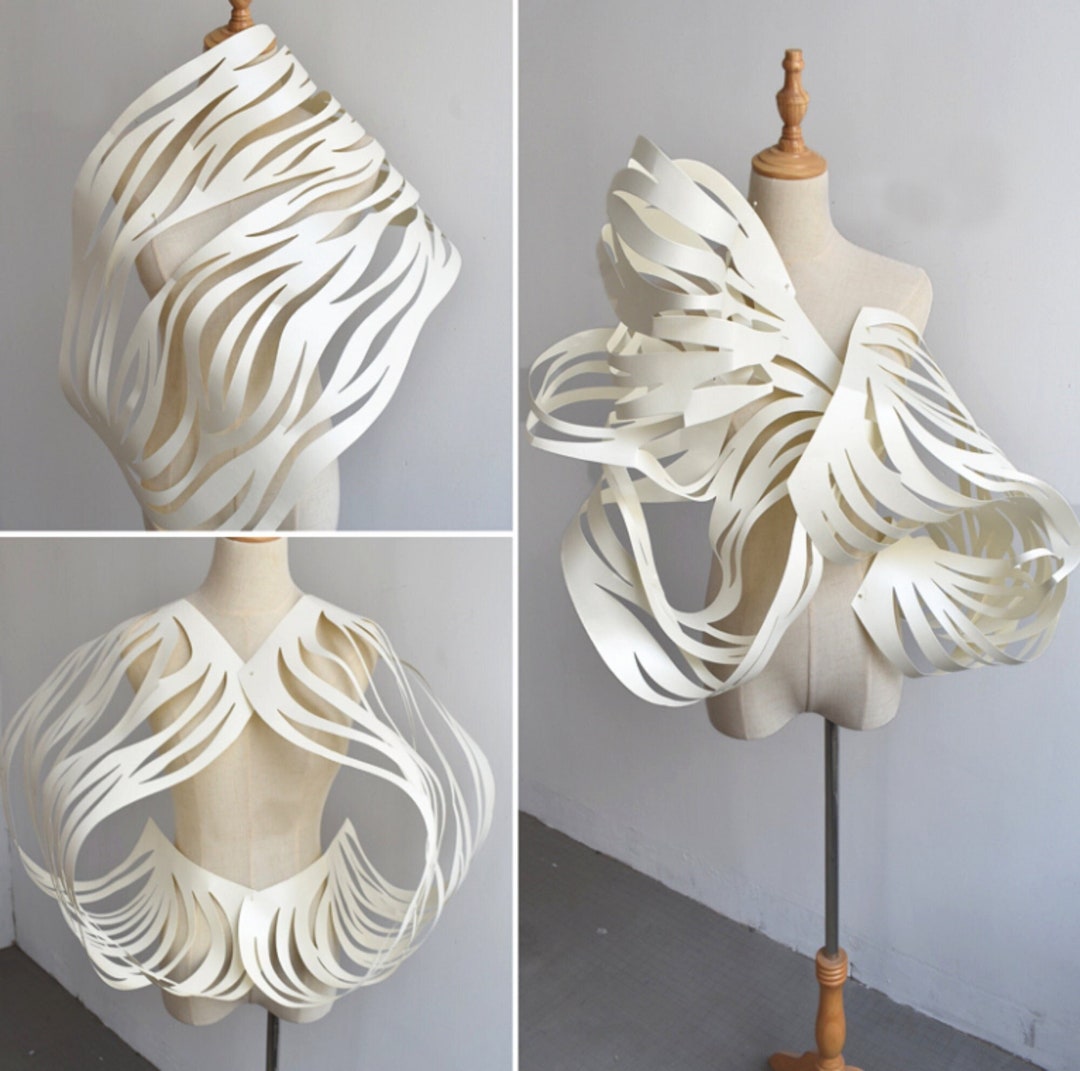 White Water Ripple Fabric, Hollow 3D Paper Fabric, Texture Wave Shape ...