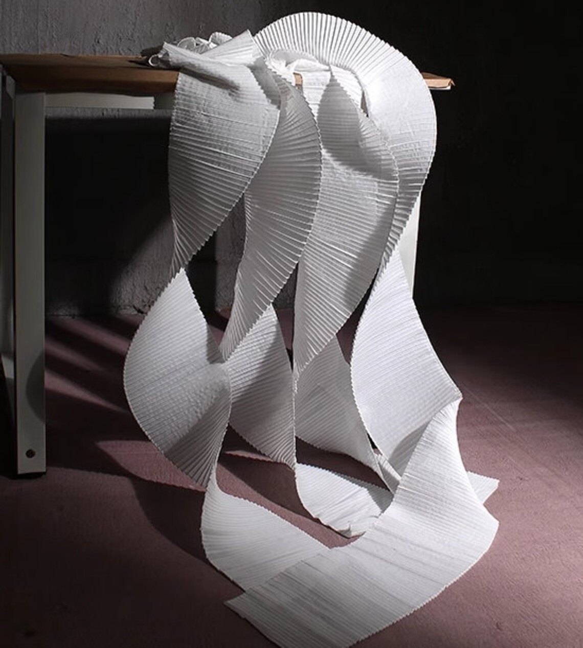 Large Ruffle Pleat Fabric, Lace Cotton Pleated Fabric, 3D Stiff ...