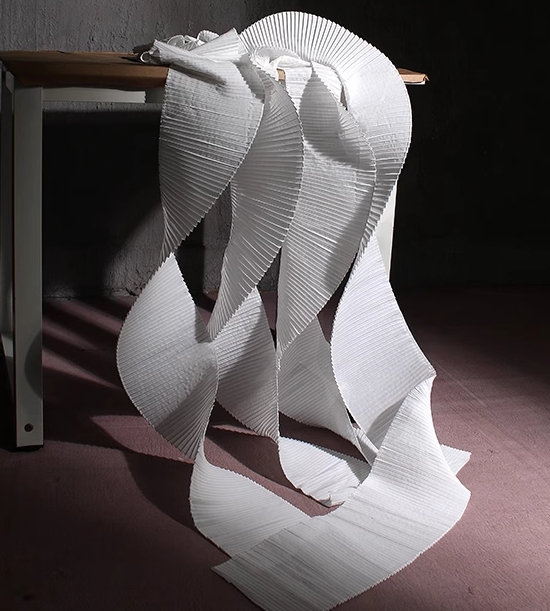 Large Ruffle Pleat Fabric, Lace Cotton Pleated Fabric, 3D Stiff ...