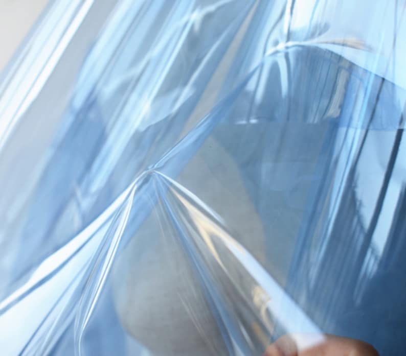 Light Blue Transparent TPU Fabric Half Yard Soft Clear TPU - Etsy