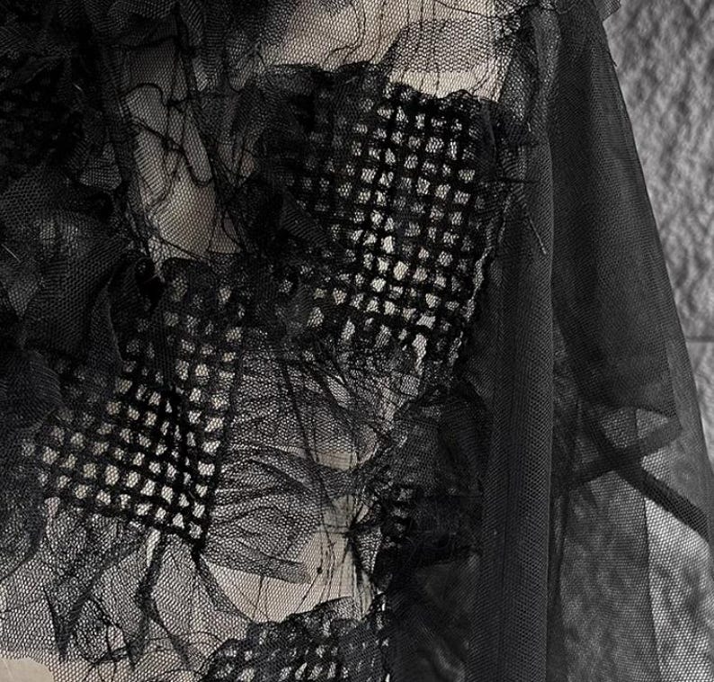 Woven Square Mesh Fabric, Heavy Texture Jacquard Fabrics, See-through ...