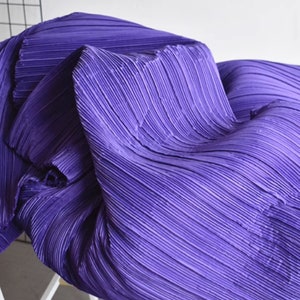 Purple Pleat Fabric, Sea Waves Pleated Fabrics, Special Textured ...