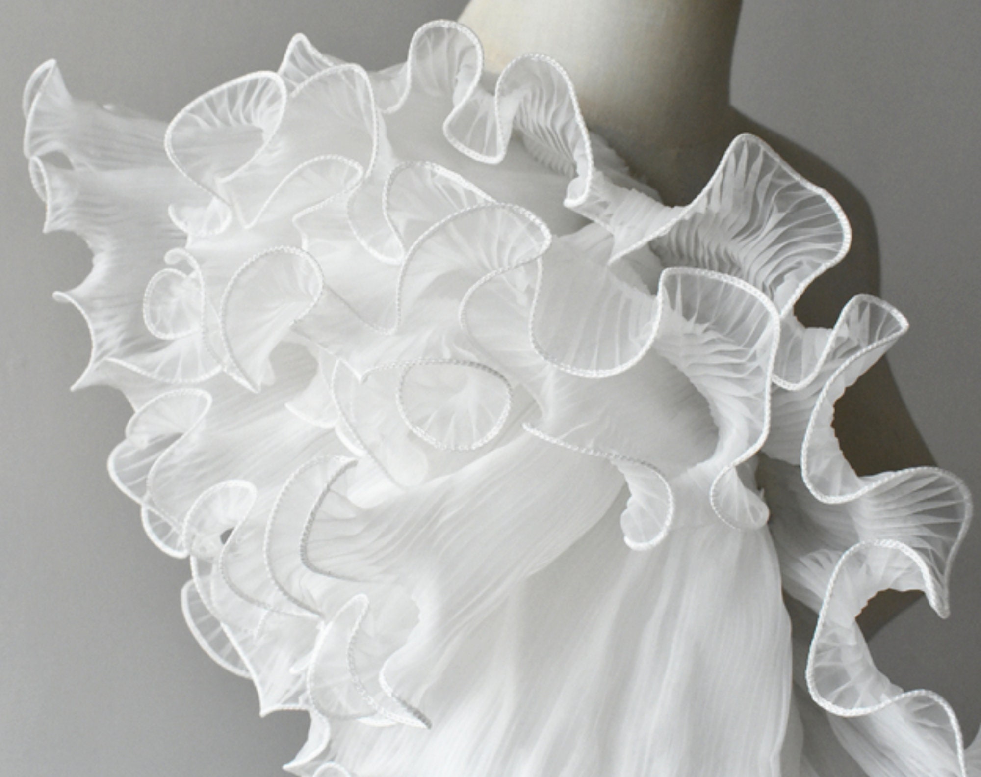 Pleated Sheer Organza Fabric Hard Yarn Ruffle Fabric 15cm - Etsy