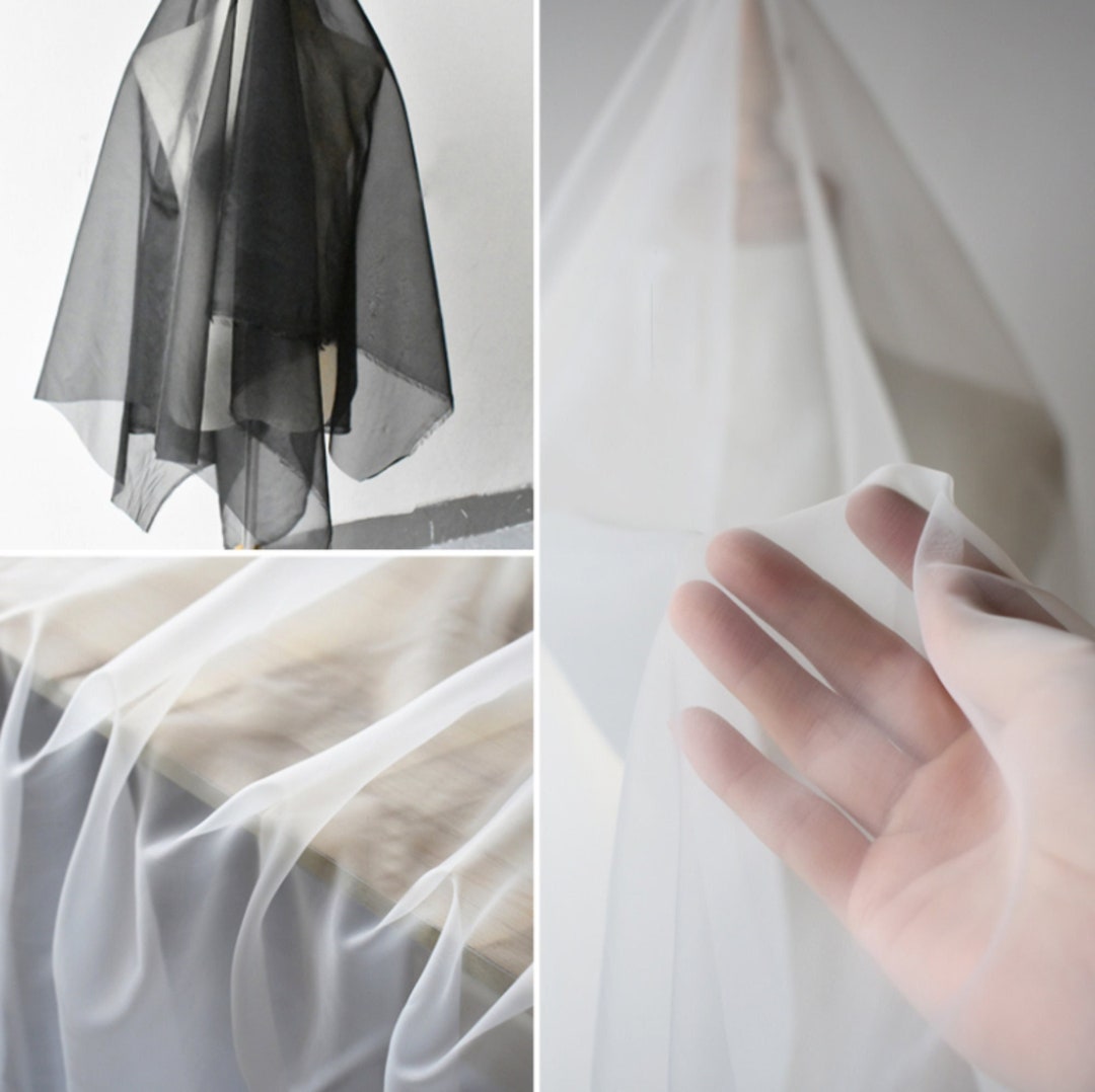 Matte Nylon Embroidered Organza Fabric, Mesh Tulle Prom Fabrics ...