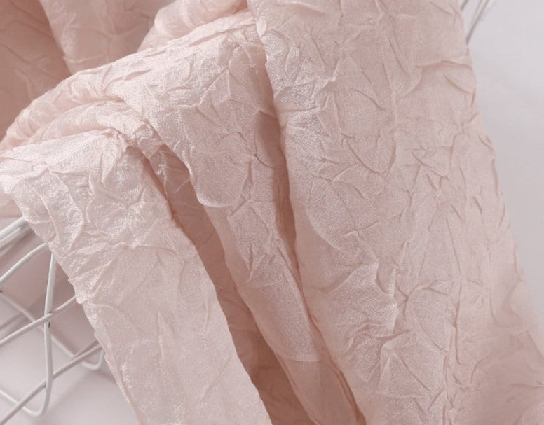 Embossed Wrinkled Pleat Fabrics, Plain Fashion Pleated Fabrics, Soft ...