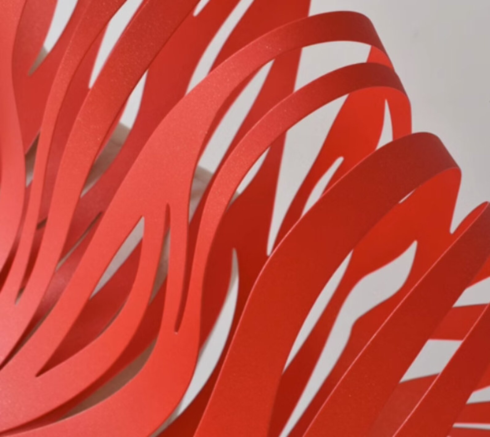 Red Water Ripple Fabric, Hollow 3D Paper Fabric, Texture Wave Shape ...