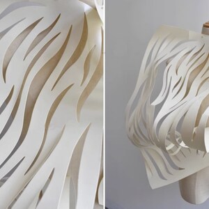 White Water Ripple Fabric, Hollow 3D Paper Fabric, Texture Wave Shape ...