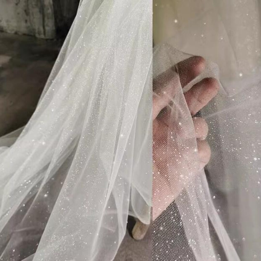 Dusted Gold Sparkling Organza Fabric, Bridal Backdrop Décor Textile ...