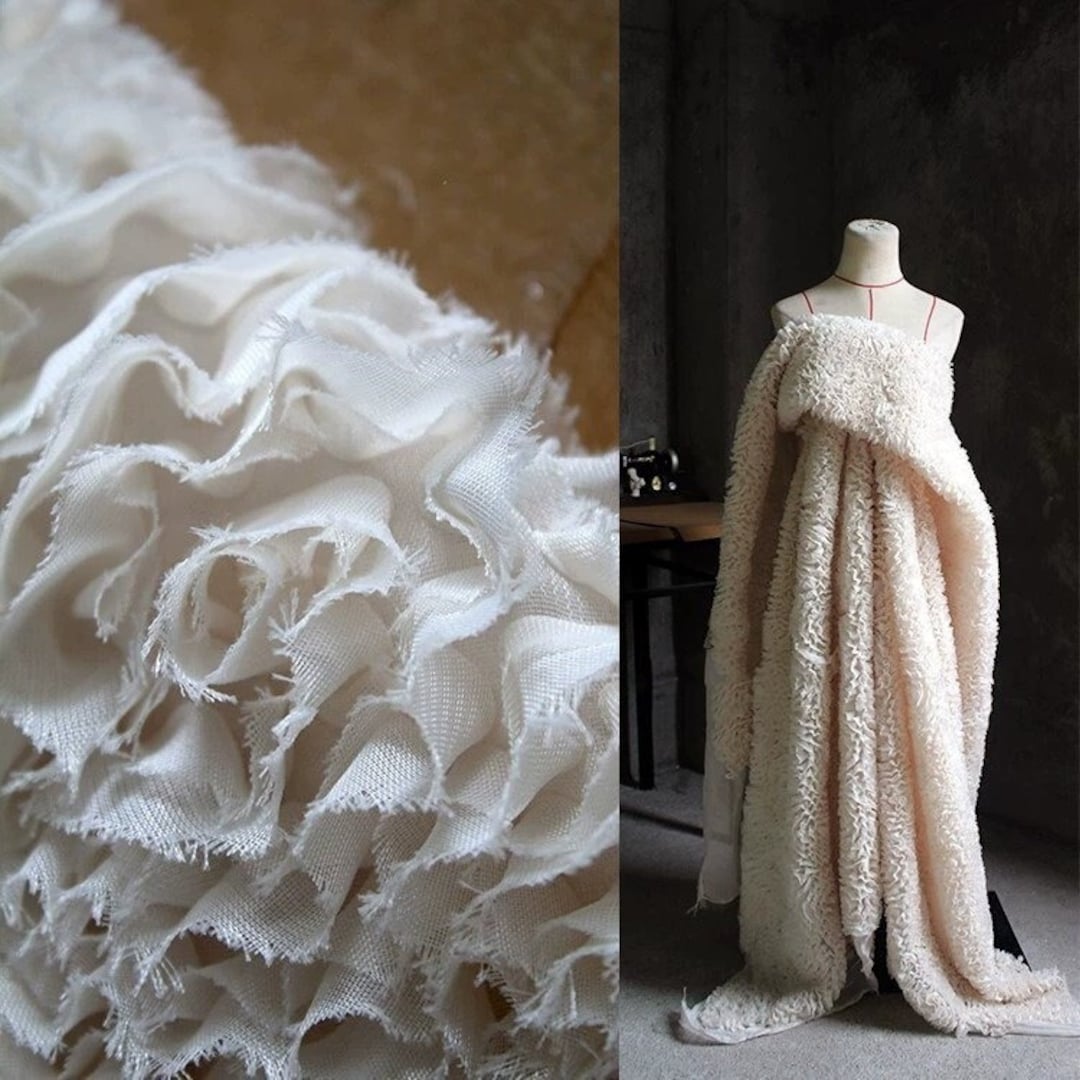 Vintage Royal Ruffles, Creative Stretch 3D Fabrics, Coral Textured ...