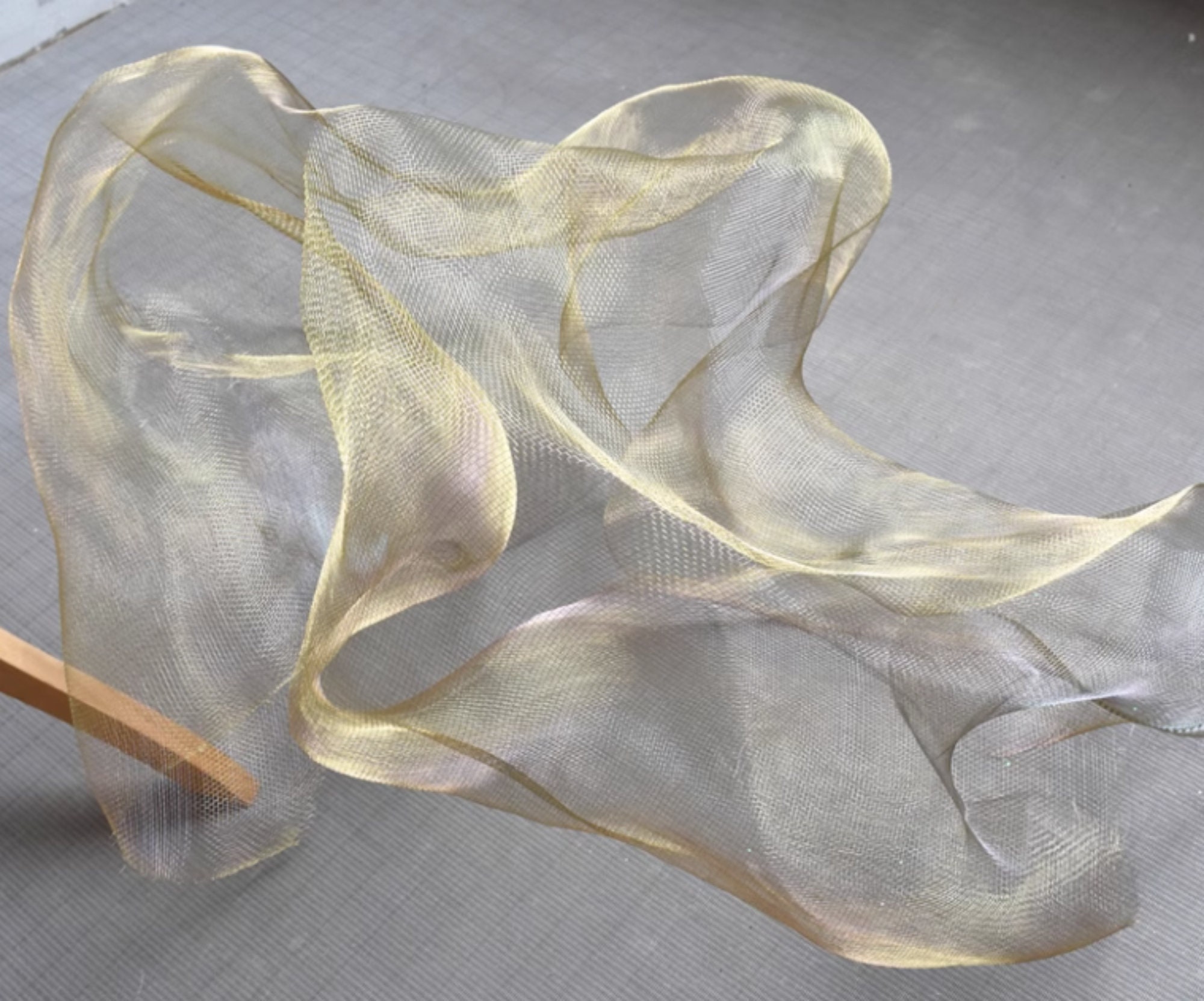 Champagne Wire Mesh Fabric, Cloud and Smoke Into Rain Decor Fabric ...