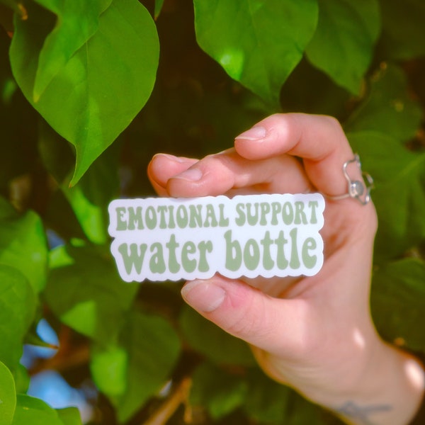 Emotional Support Water Bottle Decal - Etsy