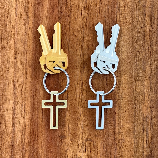 Cross Keychain - Etsy