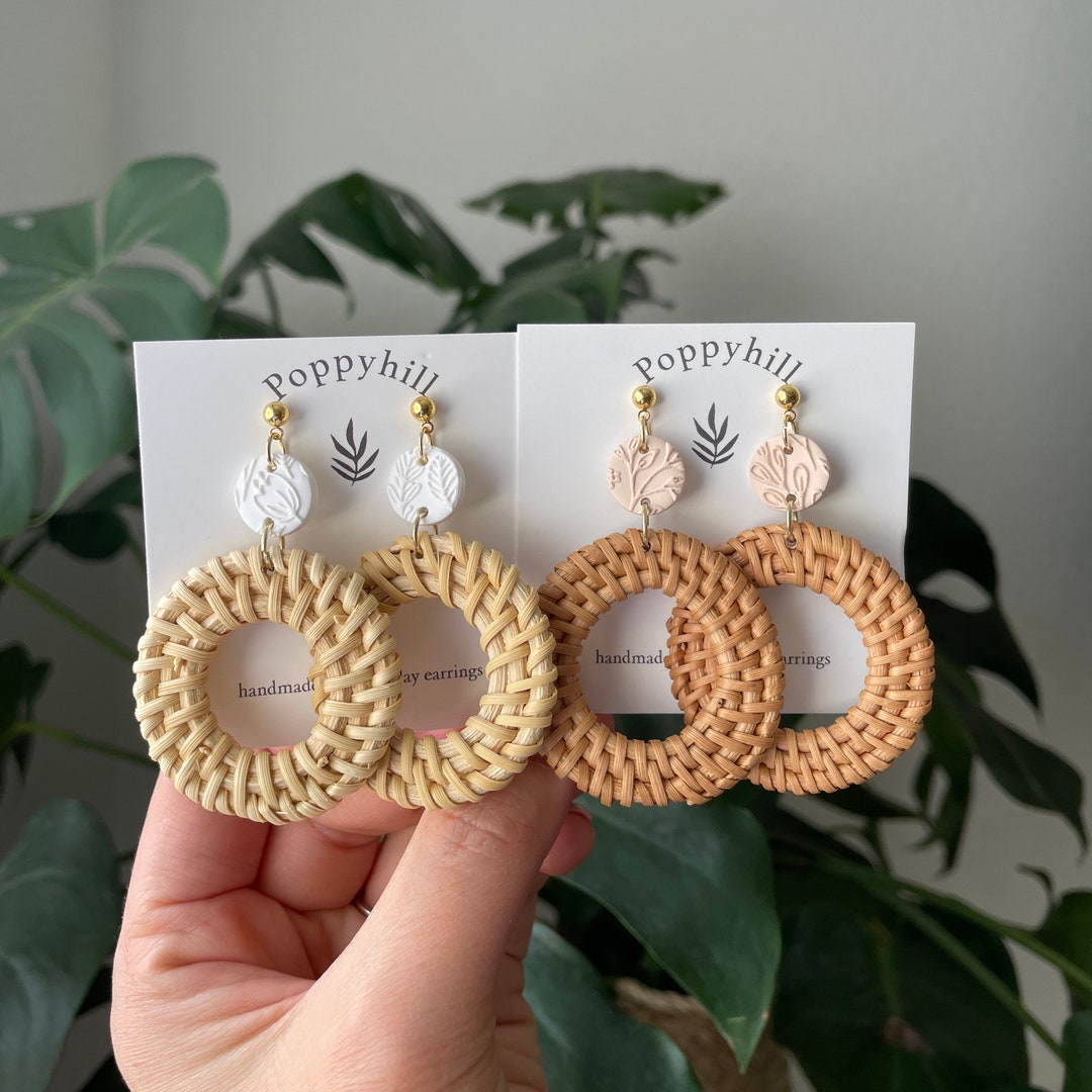 The Rattan Collection | Clay and Rattan | Floral White | Handmade ...