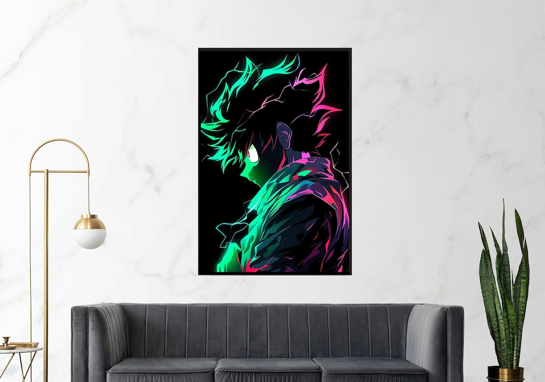 Anime Print, My Hero, No Boku Hero, Manga, Pop Art, Neon, Anime, Manga ...