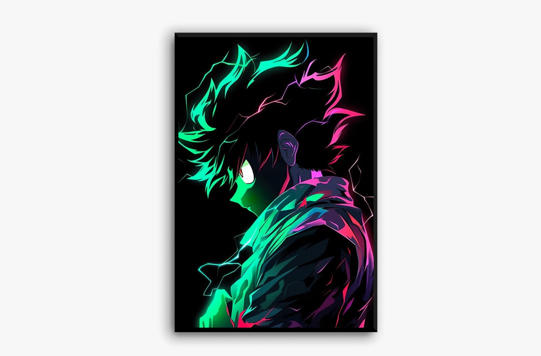Anime Print, DIGITAL DOWNLOAD, My Hero, No Boku Hero, Manga, Pop Art ...