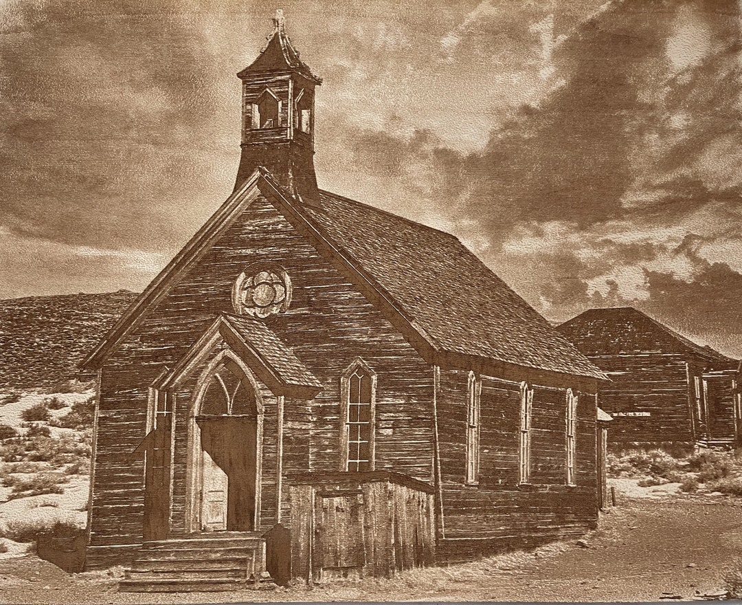 Methodist Church, Bodie, CA Digital File Ready for Laser Engraving - Etsy