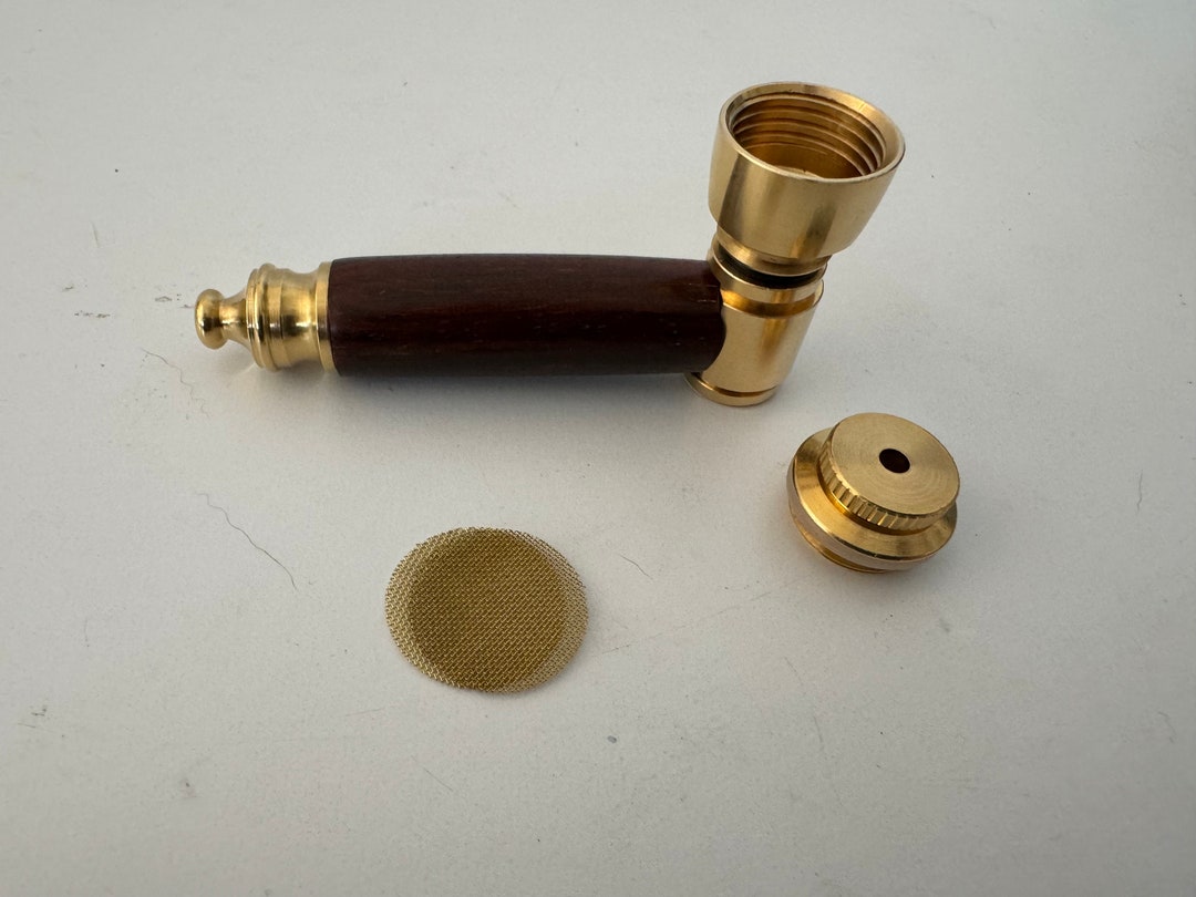 Personal Pipe, Brass Smoking Pipe, Smoking Accessory, Stash Pipe With ...