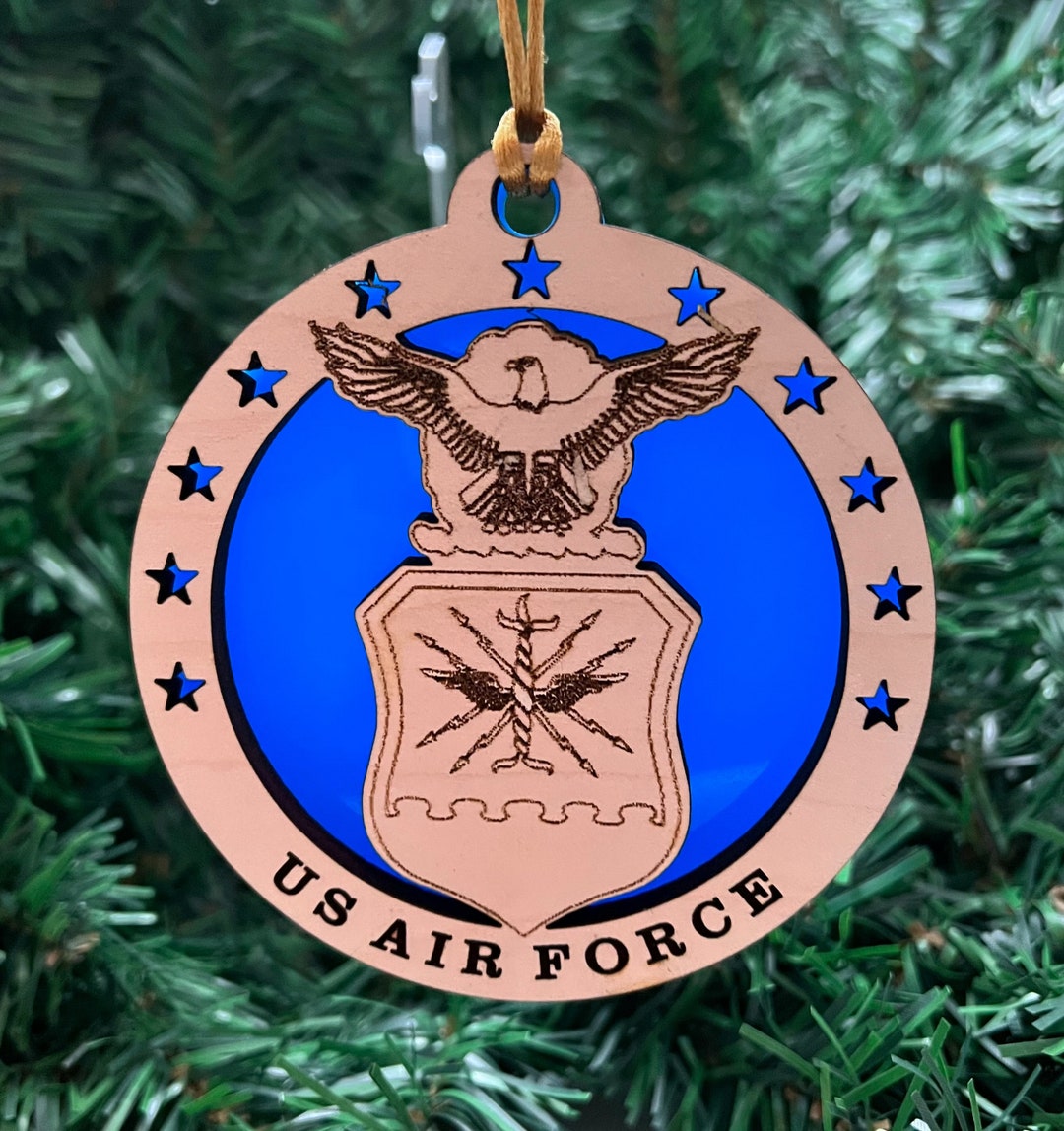 USAF Air Force Emblem Ornament, Military Ornament, Air Force Ornament ...