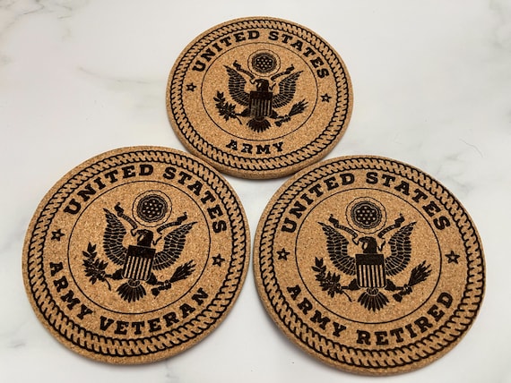 Army Coasters set of 5 Digital Files | Etsy