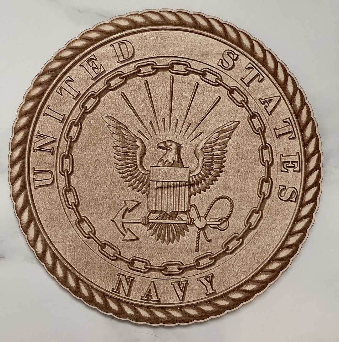 US Navy Emblem Laser Engraving 3D Illusion File (digital Download) - Etsy