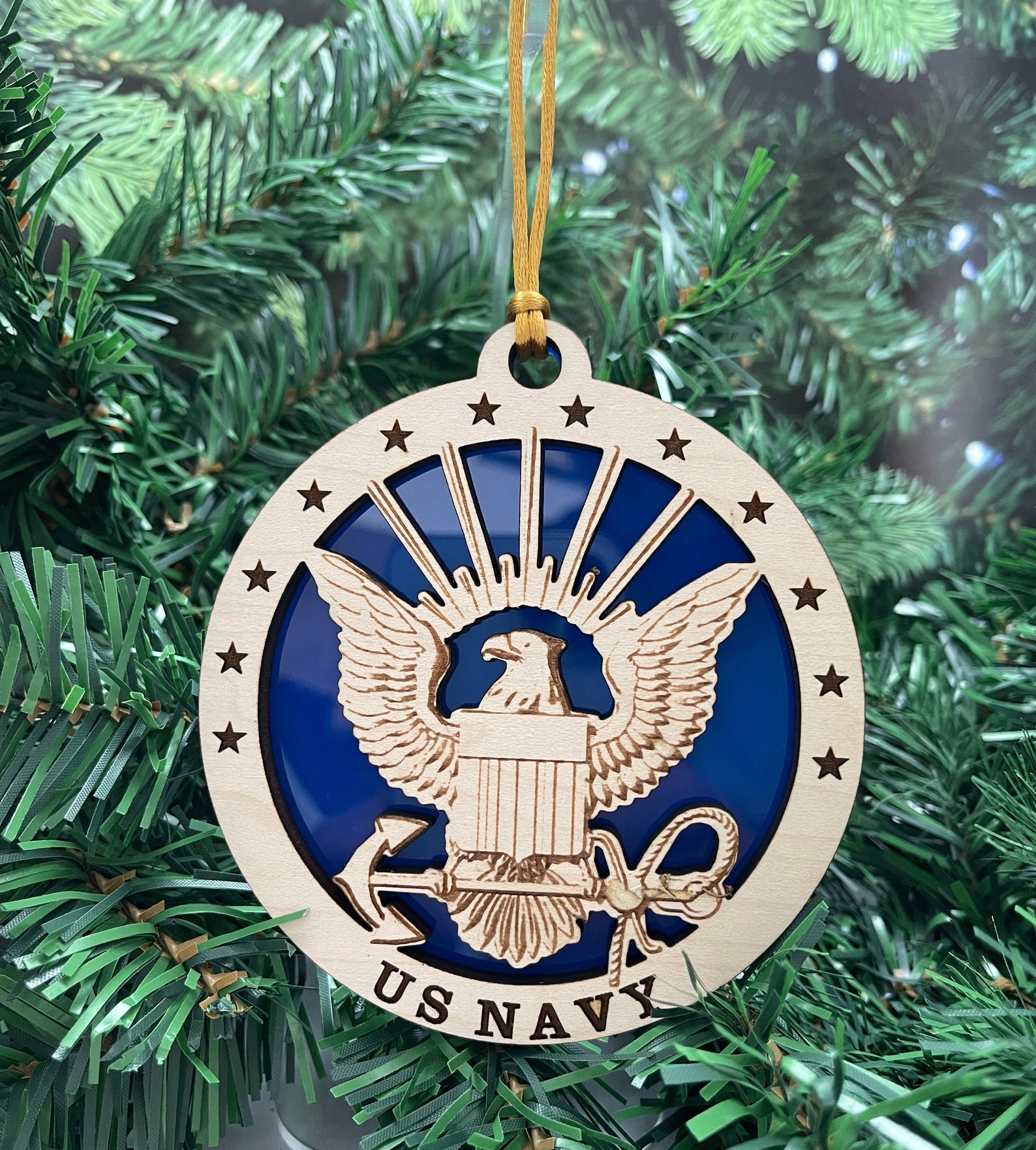 US Navy Emblem Ornament: Laser Cut Military Gift (digital File) - Etsy