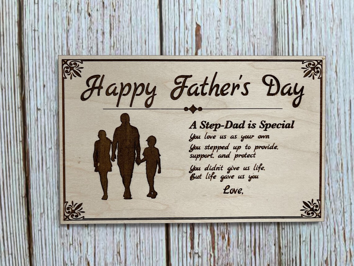 Happy Fathers Day - Step-dad Sign, Fathers Day Gift, Bonus Dad Gift - Etsy