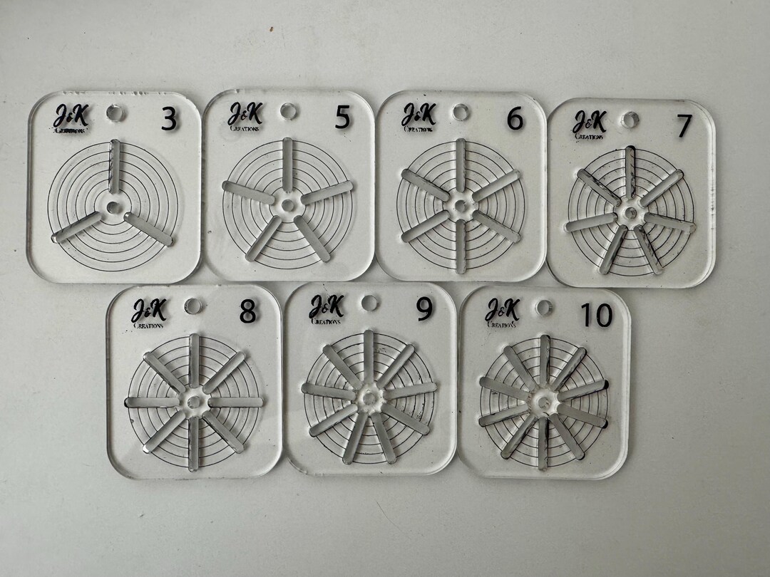 Flower and Spoke Templates for Embroidery, Gift for Needlework, Gift ...