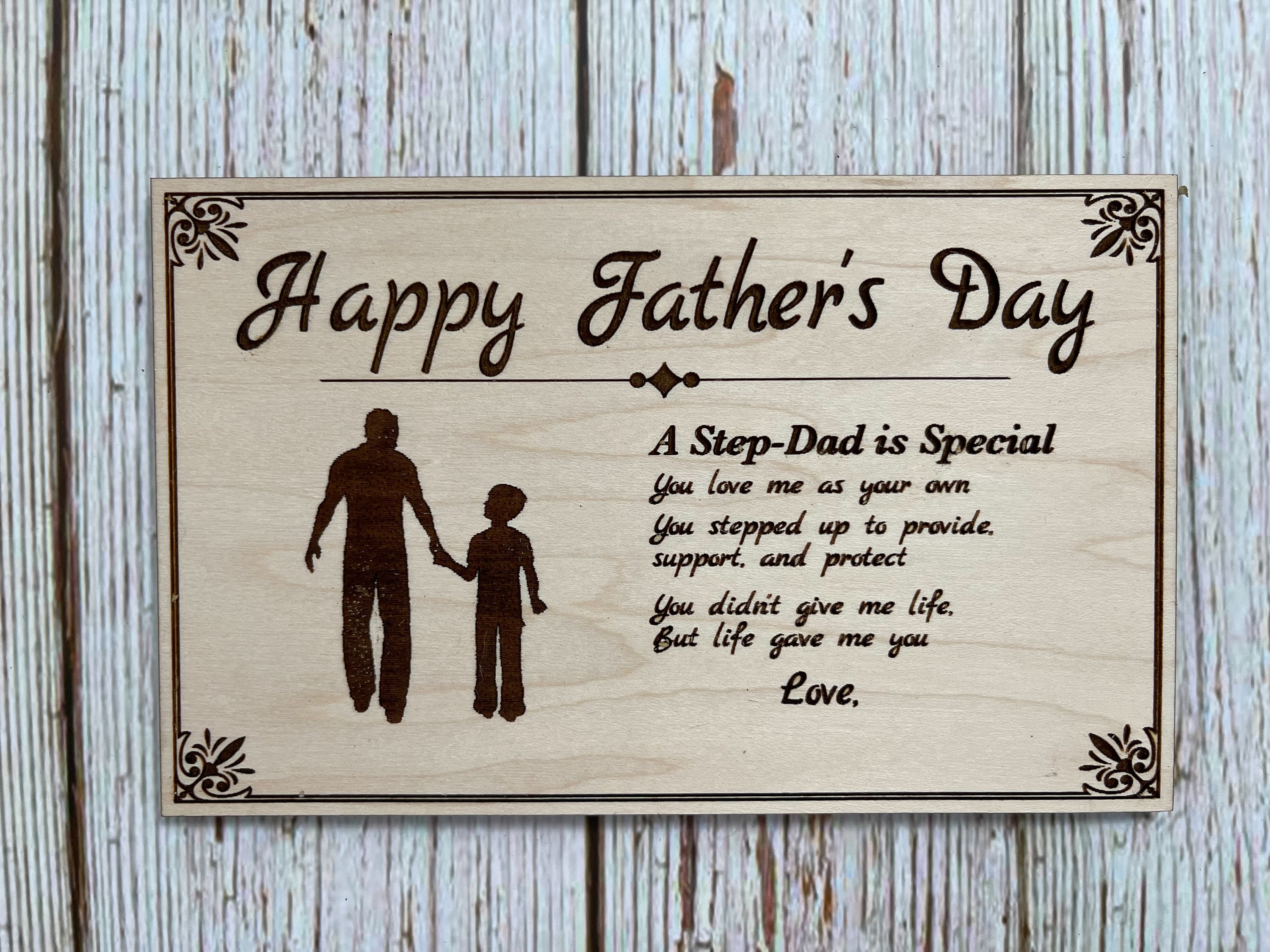Happy Fathers Day - Step-dad Sign, Fathers Day Gift, Bonus Dad Gift - Etsy