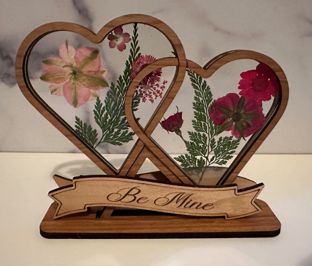 Linked Hearts - Digital File for Glowforge, Lasers. Valentine Gift ...