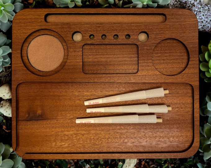 Vintage Rolling Tray MCM Glass Rolling Tray Vintage Stoner Gifts for ...