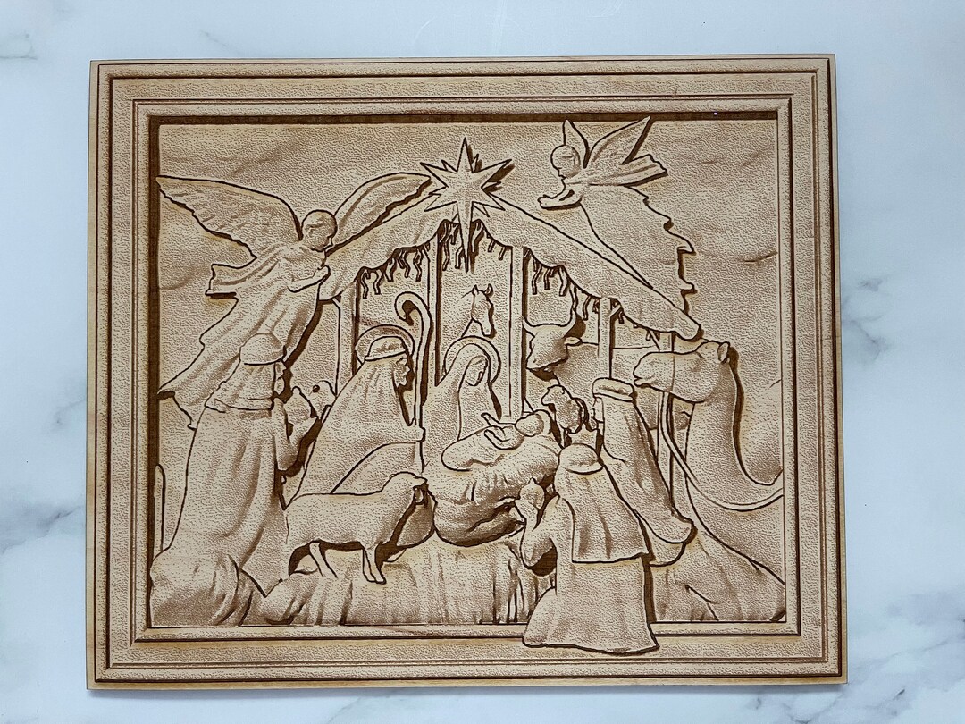 Nativity Scene - Digital File for Engraving 3D Illusion for Laser ...