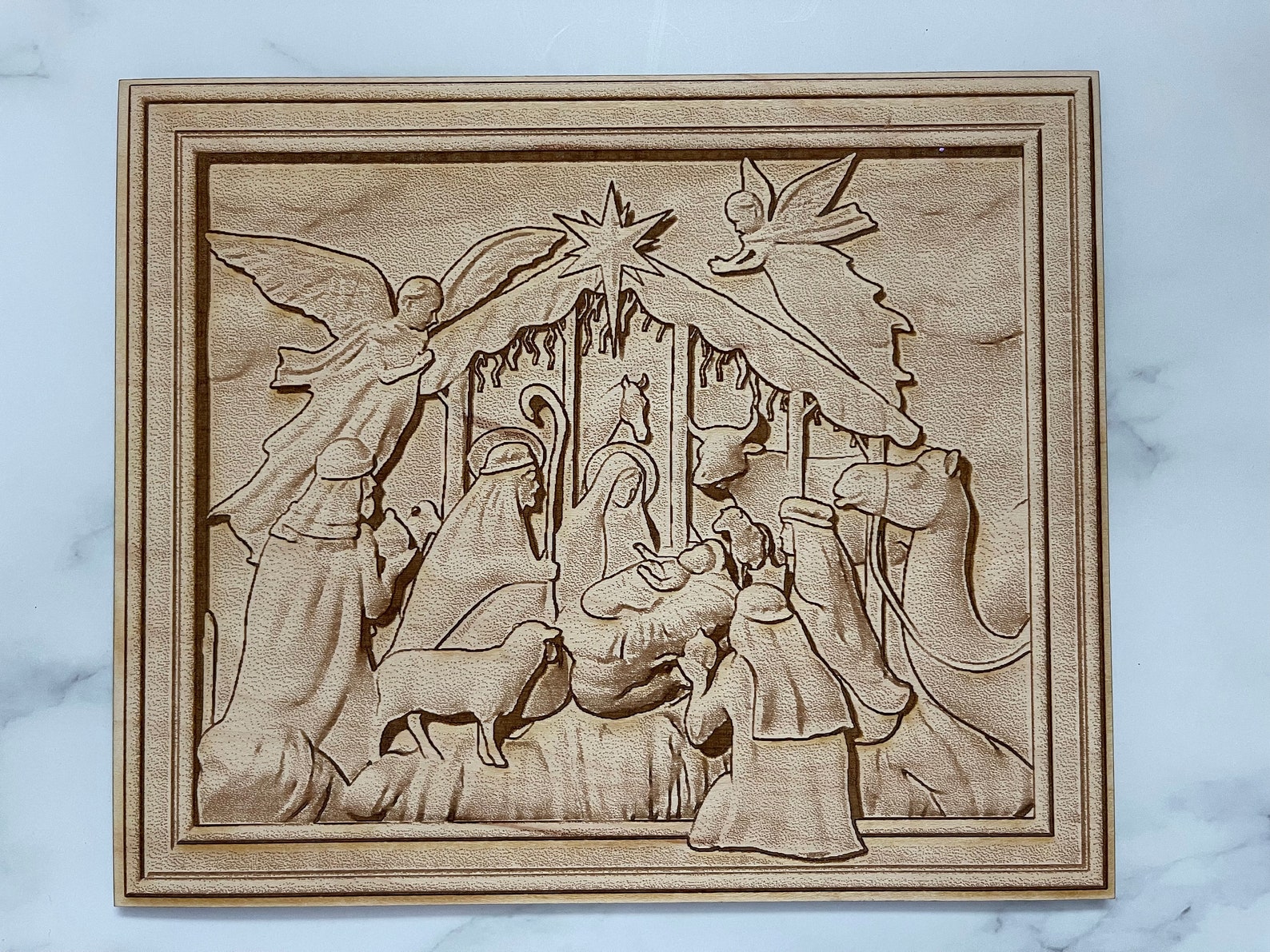 Nativity Scene Laser Engraving 3D Illusion (digital File) - Etsy
