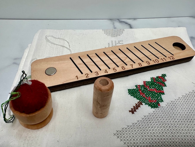 Embroidery Floss Organizer: Walnut or Maple, With Pin Cushion - Etsy