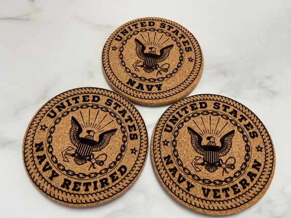 Navy Coasters Set of 5 Digital Files - Etsy