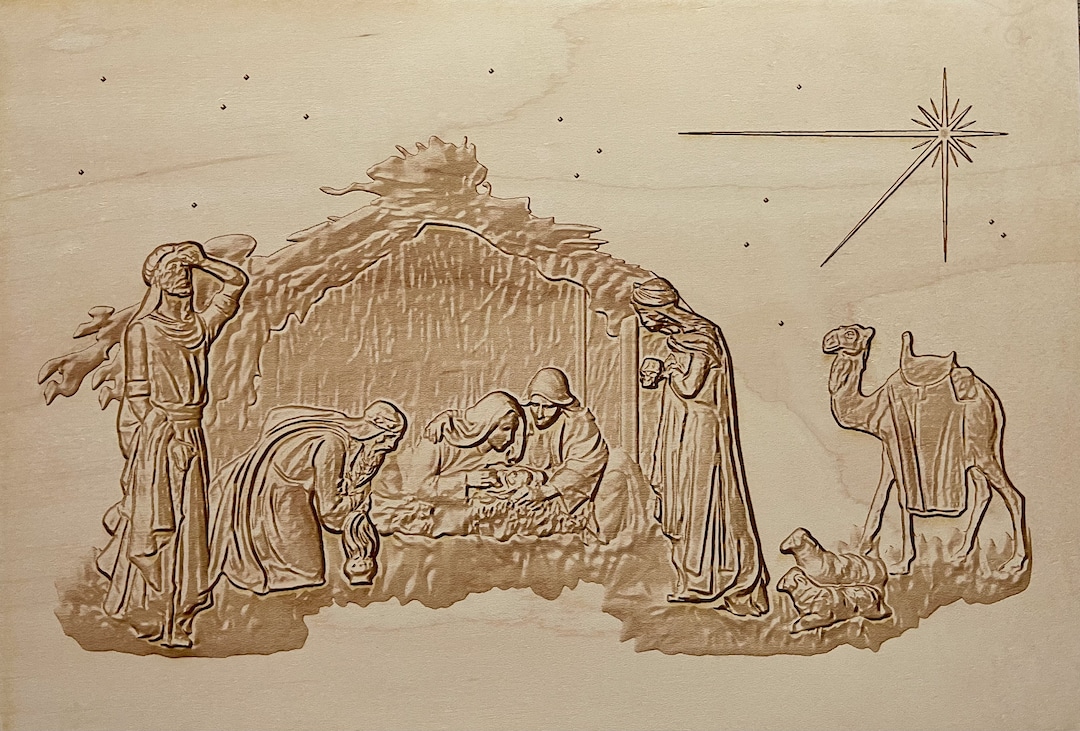 Nativity Scene - Digital File for Engraving 3D Illusion for Laser ...