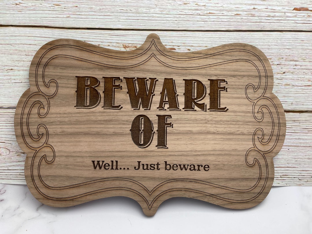 Beware Warning Sign SVG - Digital File - Etsy