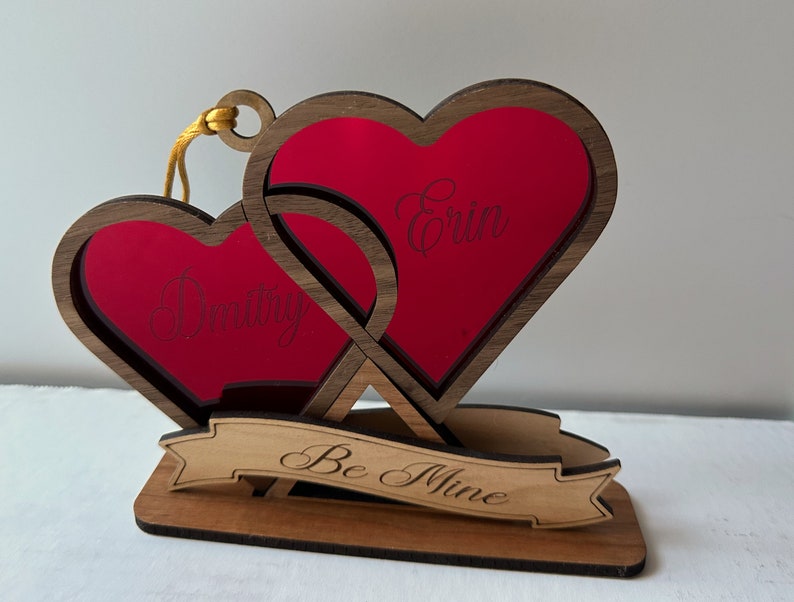 Linked Hearts - Digital File for Glowforge, Lasers. Valentine Gift ...