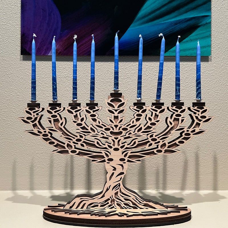 Wood Menorah - Etsy
