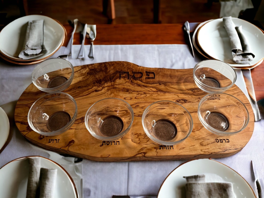 Beautiful Olive Wood Pesach/seder Plate, Passover Centerpiece ...