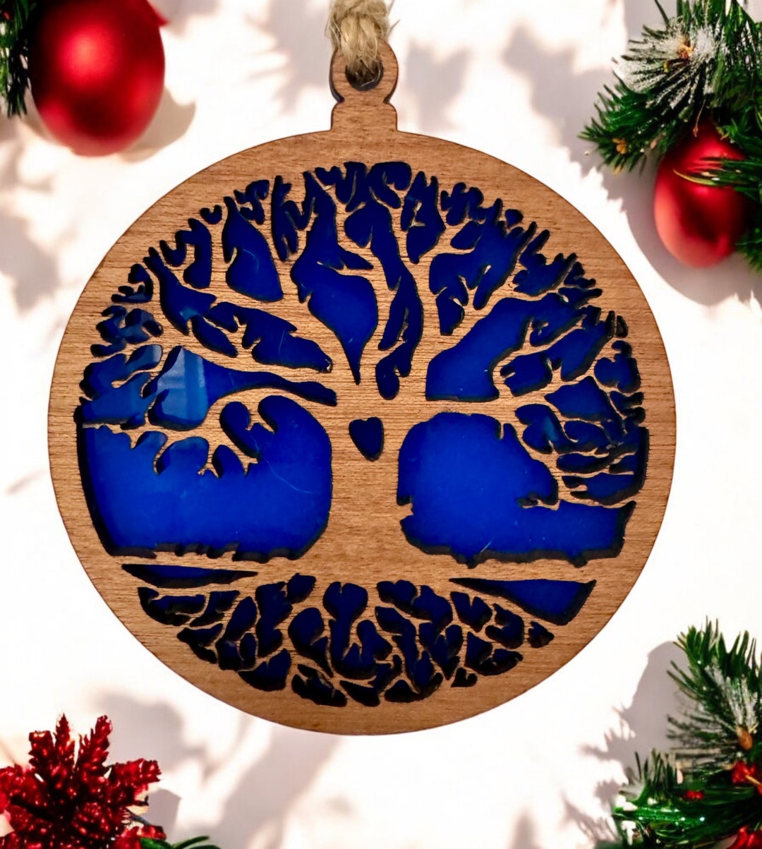 Tree of Life Christmas Ornament: Laser Cut SVG File (digital Download ...